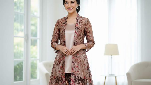 10 Model Dress Atasan Brokat Bawahan Batik 2025, Tampil Anggun dengan ...
