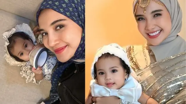7 Potret Zaskia Sungkar Akhirnya Ungkap Wajah Baby Humaira ke Publik, Paras Cantik dan ...