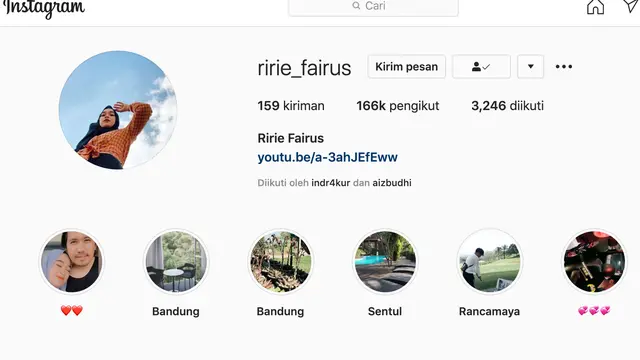 Heboh Akun Instagram Ririe Fairus Istri Ayus Sabyan Dapat Contreng Biru, Jumlah Pengikut Hampir ...