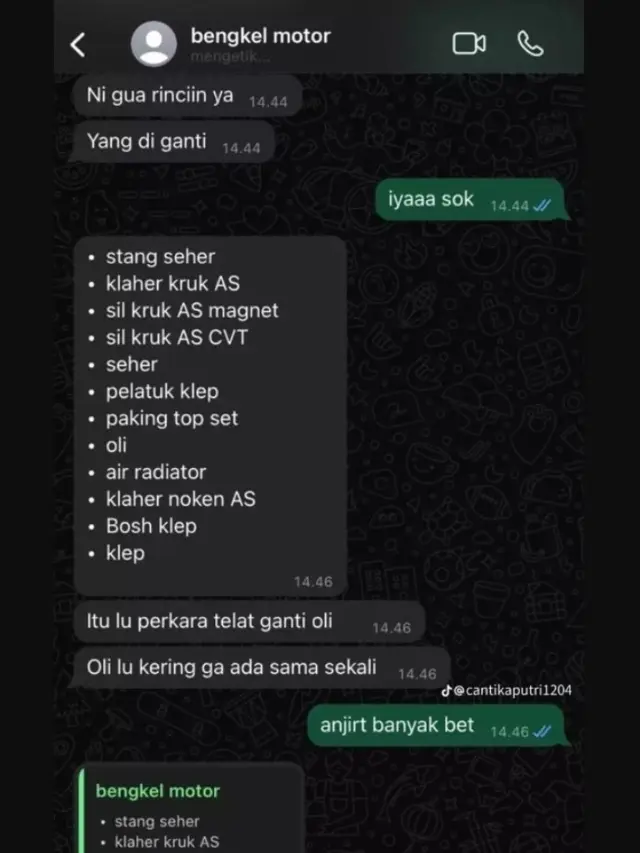 Wanita Terpaksa Servis Motor sampai Jutaan Rupiah karena Utamakan Beli Skincare Dibanding Ganti ...