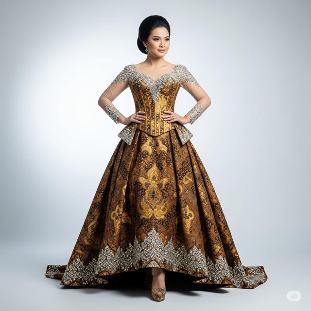 9 Model Gaun Batik Pesta Mewah untuk Acara Spesial, Cocok untuk Semua Usia - Hot Liputan6.com