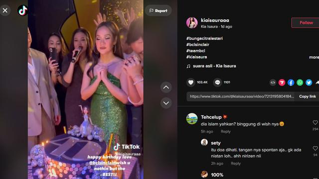 BCL Rayakan Ulang Tahun ke-40, Cara Berdoanya Bikin Netizen Bingung - ShowBiz Liputan6.com