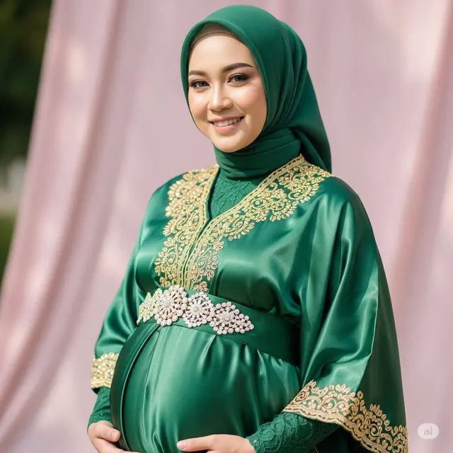 10 Rekomendasi Outfit Kondangan Gamis Ibu Hamil 2025, Tampil Elegan dan ...