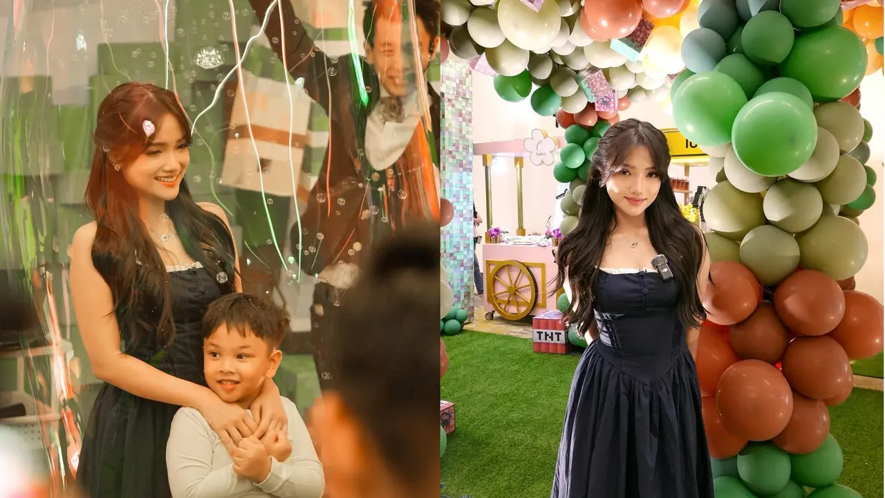 Intip Detail Dress Hitam Fuji An di Pesta Ultah Gala Sky, Feminin Bak ...