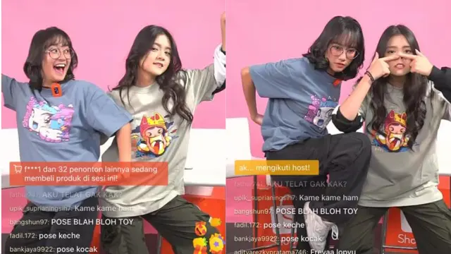 Lucu Banget! Freya dan Christy JKT48 Pose Kiyowo hingga Kamehameha di Shopee Live - Ragam Bola.com