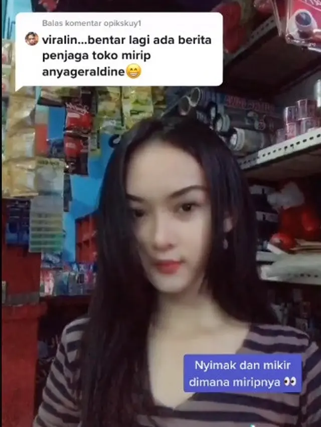7 Potret Intan Rose, Penjaga Warung yang Viral Mirip Anya Geraldine - Hot Liputan6.com