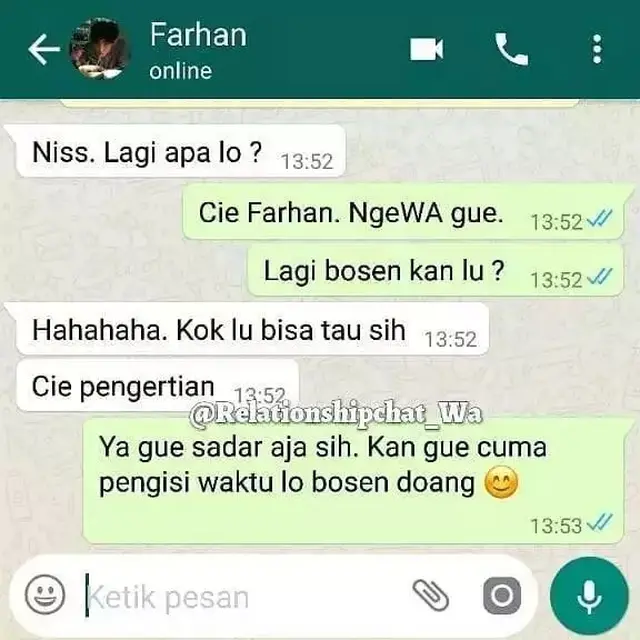 10 Chat Lucu Orang Tanya Lagi Apa Ini Jawabannya Absurd Banget - Hot ...