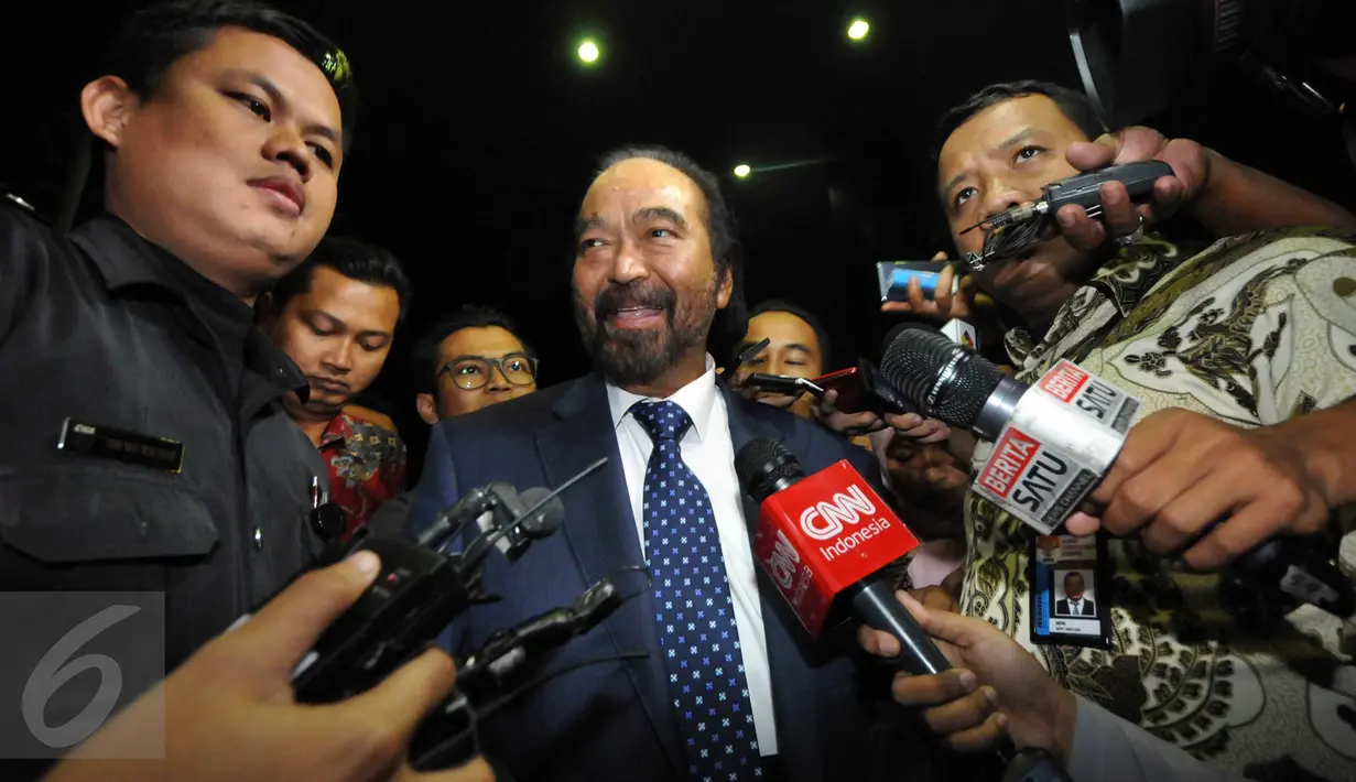 Setelah Rio Capella Ditahan, Surya Paloh Datangi KPK - Foto Liputan6.com