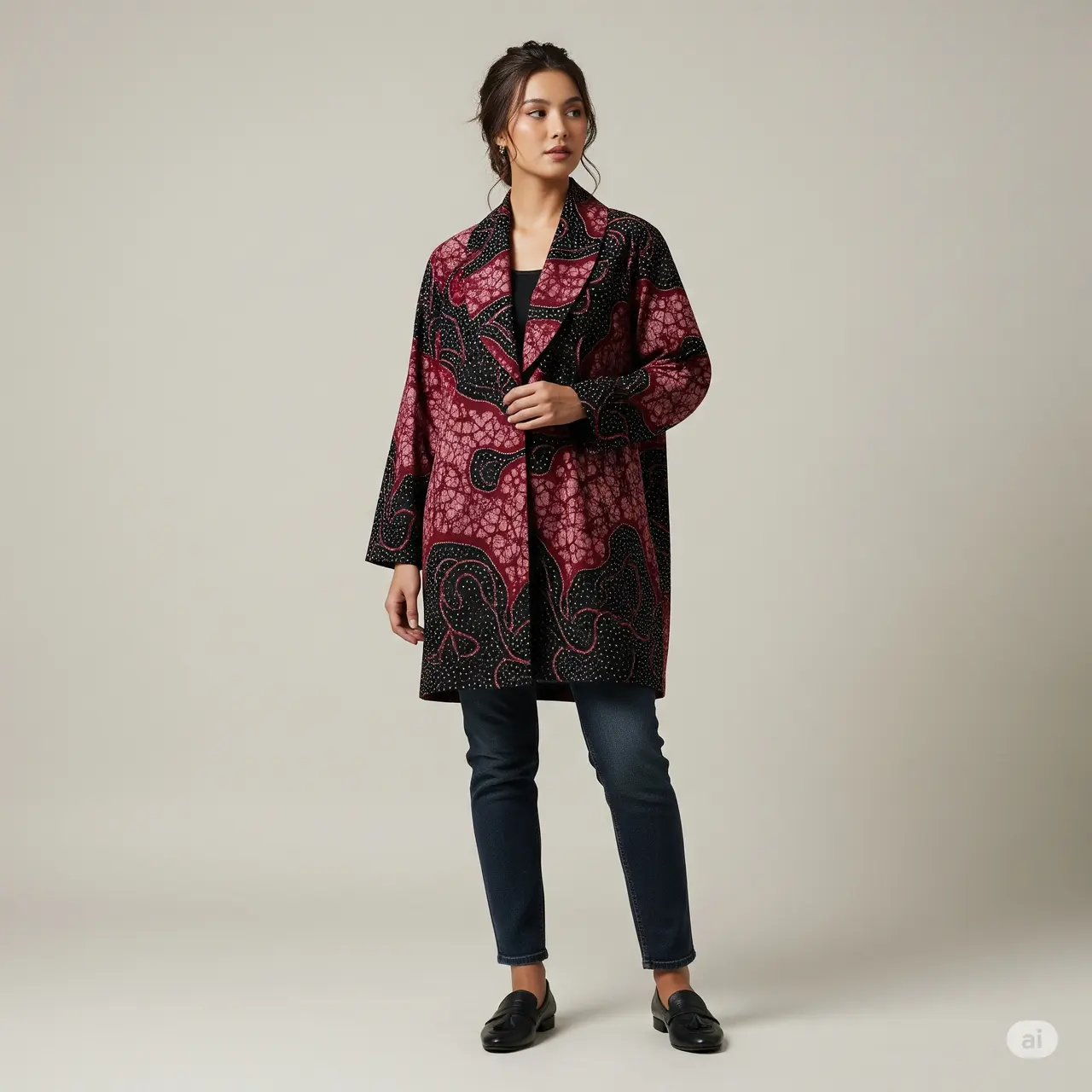 9 Model Baju Batik Blazer Panjang Modern Terbaru 2025, Tren Fashion ...