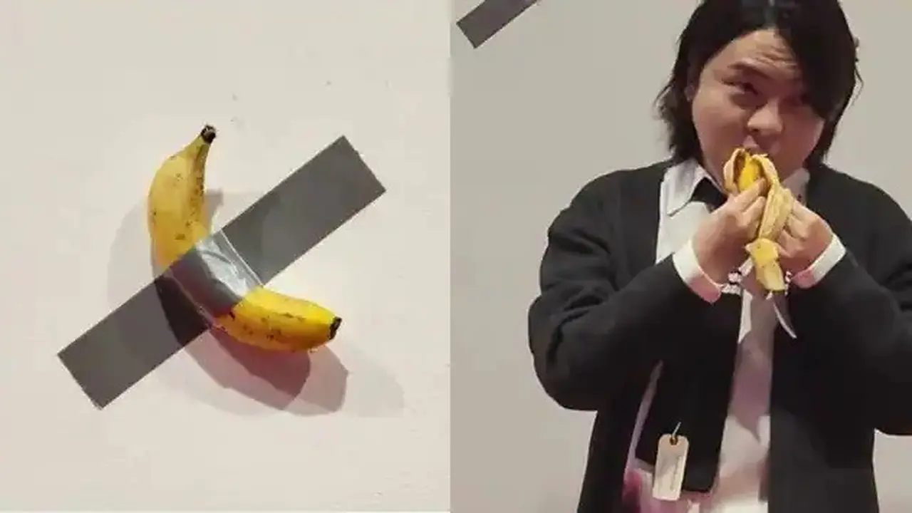 Ingat Karya Seni Pisang Dilakban? Kini Dilelang Laku Rp 98 Miliar - Hot Liputan6.com