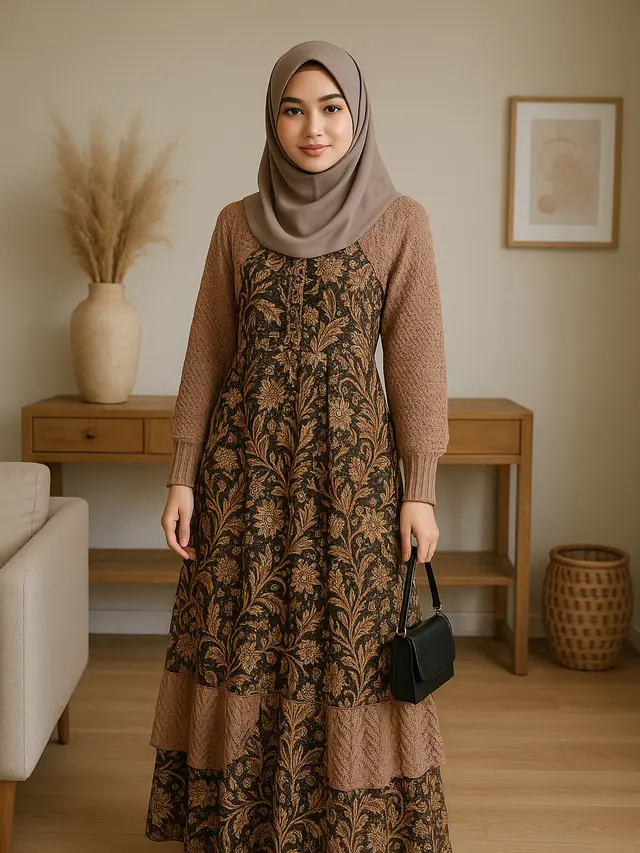 7 Model Batik Kombinasi Rajut Terbaru 2025, Gaya Tren Fashion yang ...