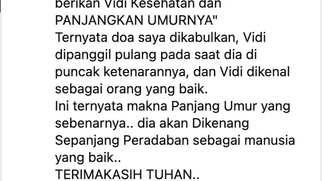 Curhat Harry Kiss Setelah Vidi Aldiano Meninggal, Sebut Doa Minta ...