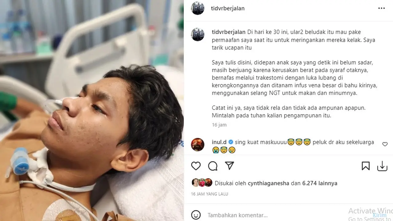 David Ozora Belum Sadarkan Diri Hingga Hari ke-30 Setelah Dianiaya Mario Dandy, Inul Daratista ...