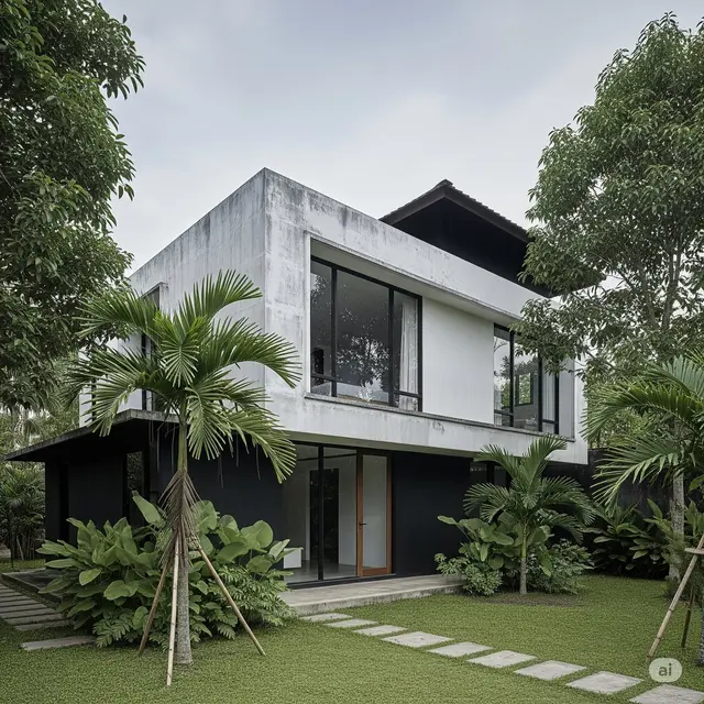 12 Inspirasi Cat Rumah Hitam Putih Sederhana, Elegan, Minimalis, dan ...