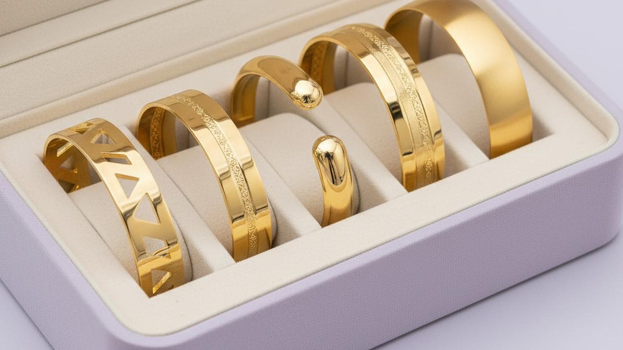 9 Gelang Emas Model Bangle Polos Elegan: Perhiasan Timeless untuk ...