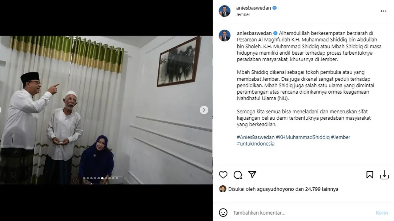 Anies Baswedan Ziarah ke Makam K.H. Muhammad Shiddiq, Kenang Sosok Mbah Shiddiq Sebagai Pembuka ...