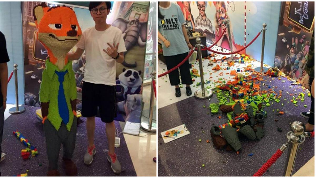 Dibangun 3 Hari, Patung Lego Ini Runtuh Beberapa Detik - Global ...