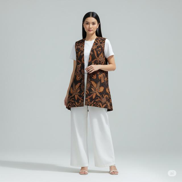 6 Model Vest Batik Wanita Modern Terbaru yang Wajib Anda Miliki