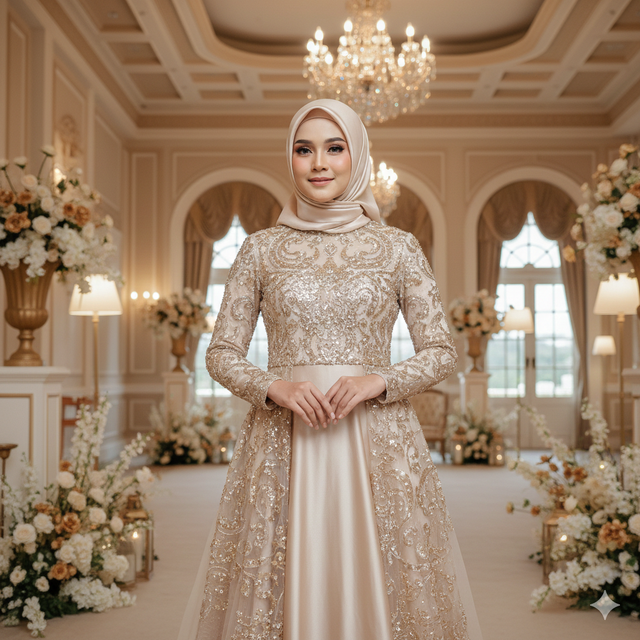 7 Model Gamis Terbaru Kombinasi Tile, Elegan & Modern untuk Semua Acara