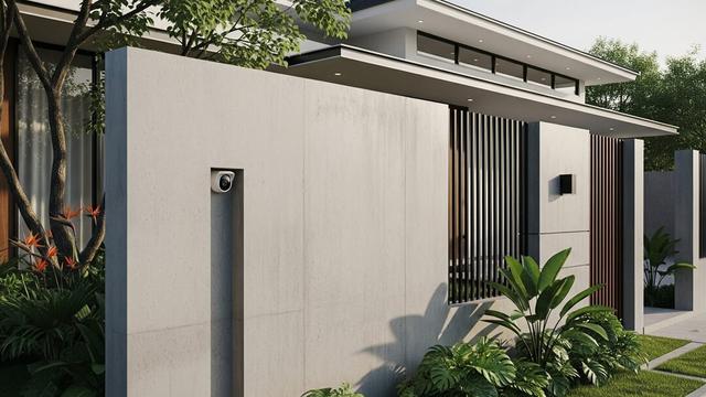 10 Model Pagar Tinggi Minimalis dengan CCTV Terintegrasi, Aman, Elegan ...