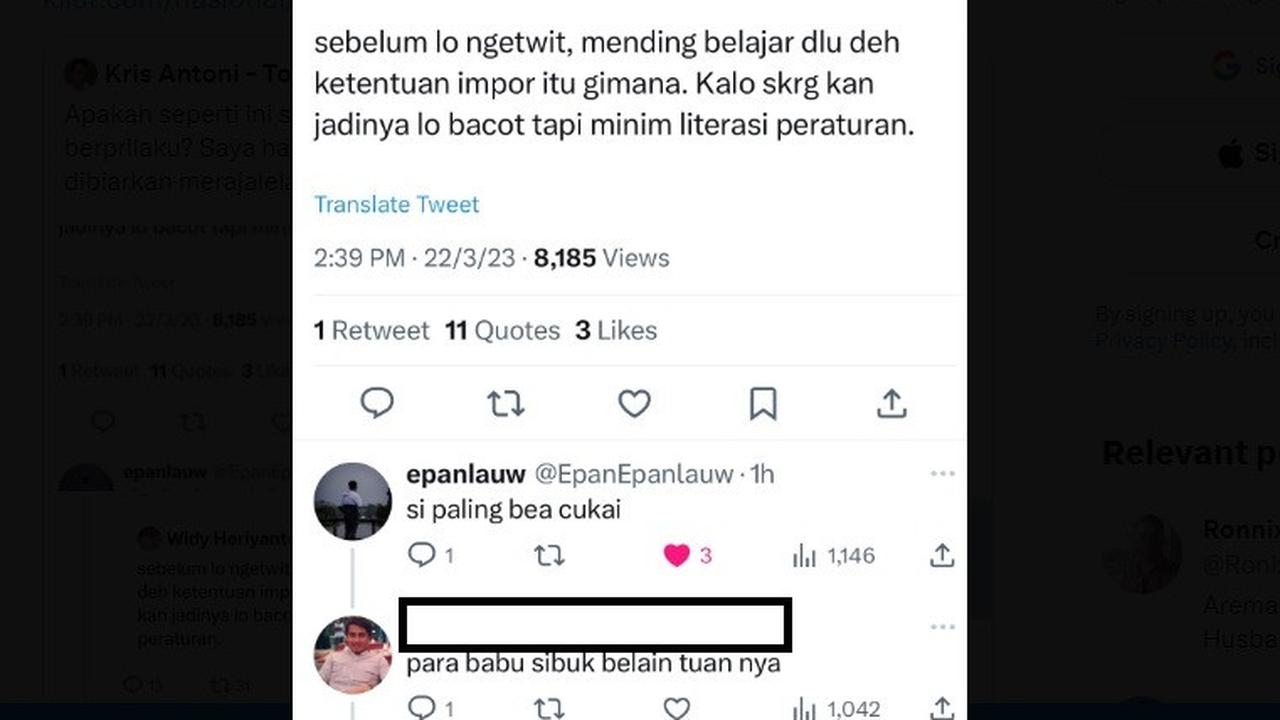 3 Fakta Viral Pegawai Bea Cukai Sebut Netizen Babu di Twitter, Akhirnya ...