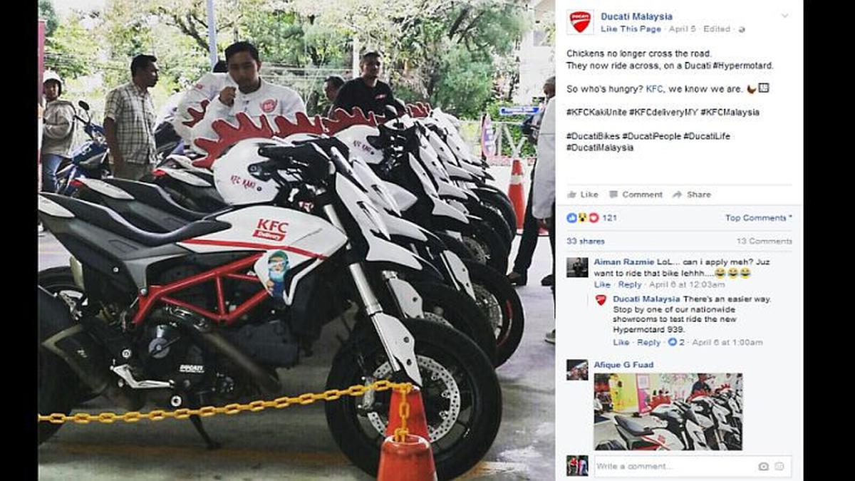 Keren, Motor Pesan Antar KFC Pakai Moge - Otomotif Liputan6.com