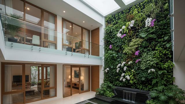 8 Model Rumah Modern Kaca dengan Taman Indoor Atrium, Cocok untuk Introvert
