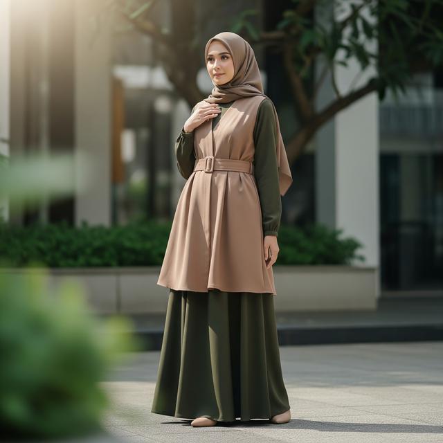 9 Model Gamis Abaya Outer 2 in 1 untuk Lebaran 2026, Tampil Modis dan ...