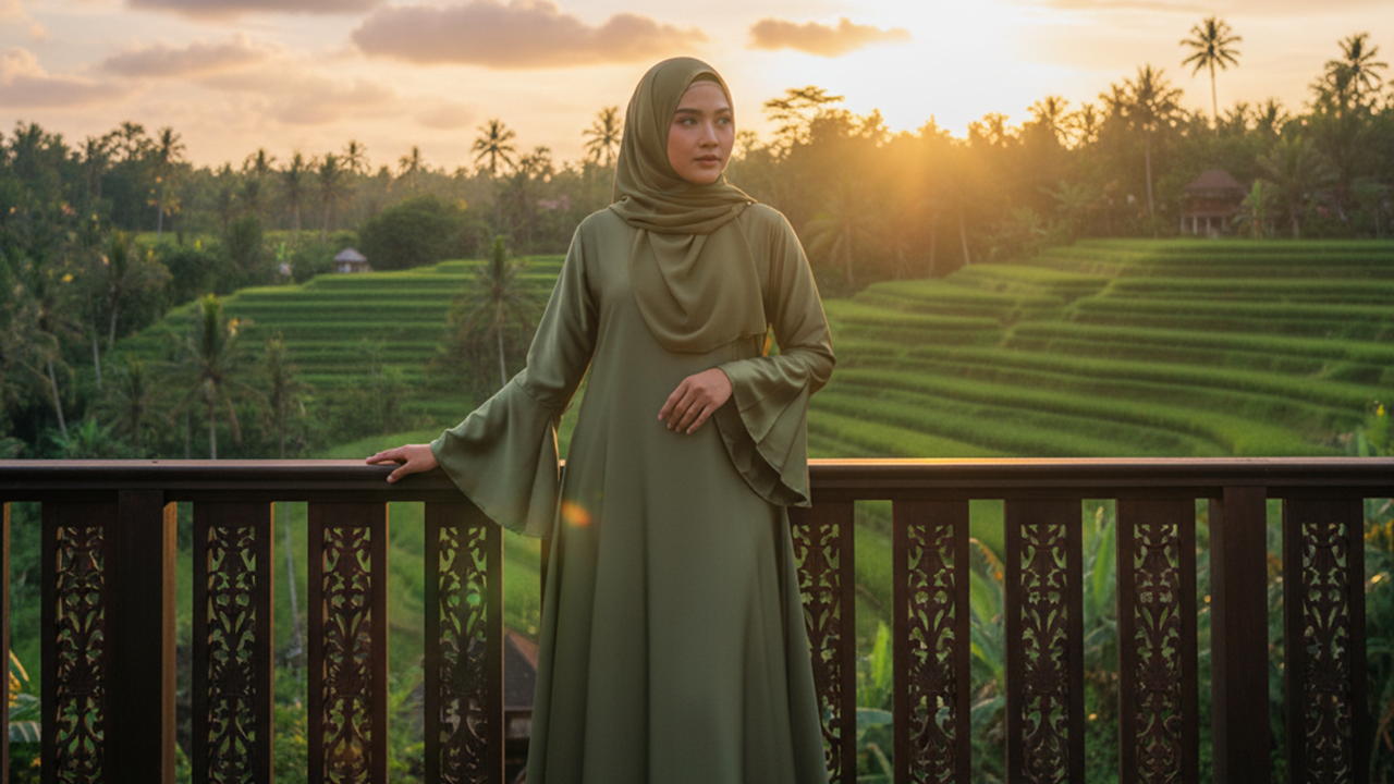10 Model Abaya Satin Polos Syari Sopan, Tampilan Mewah dan Anggun