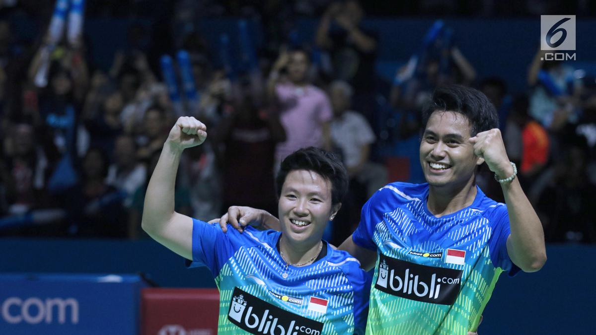 FOTO: Tontowi Ahmad / Liliyana Natsir Sabet Gelar Juara Indonesia Open 2018 - Foto Liputan6.com