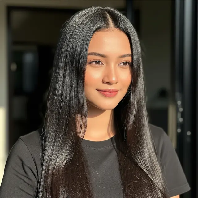 9 Model Rambut Panjang Lurus Belah Tengah Kekinian, Tampil Stylish ...