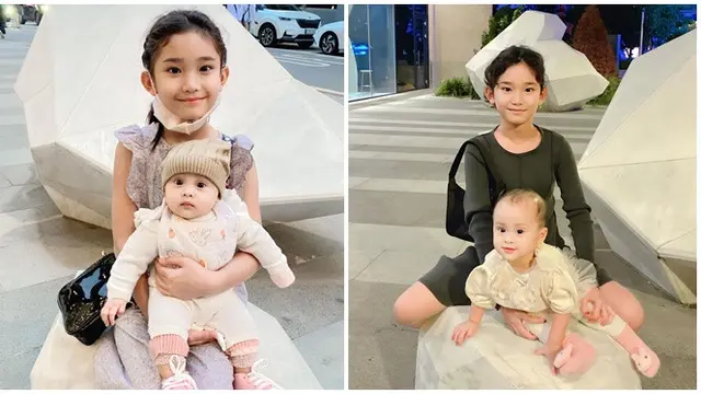 6 Potret Kedekatan Bilqis Anak Ayu Ting Ting dan Adik Sepupunya, Kakak Siaga - Hot Liputan6.com