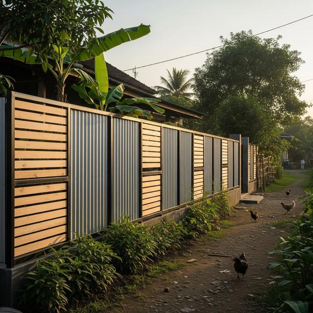 7 Model Pagar Rumah dari Seng yang Minimalis dan Estetik di Kampung