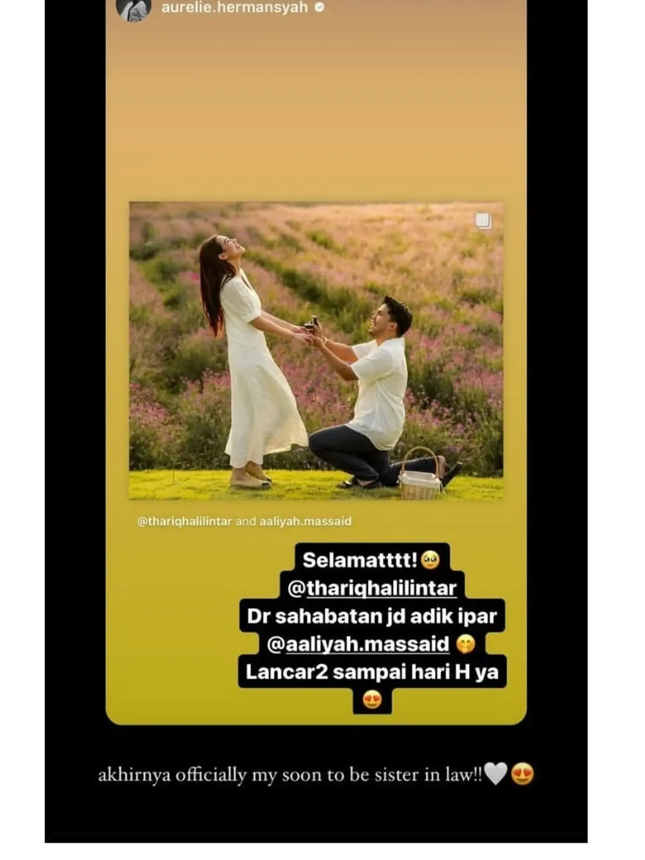 9 Momen Aaliyah Massaid Dilamar Thariq Halilintar, Pilih Tanggal Cantik - Hot Liputan6.com