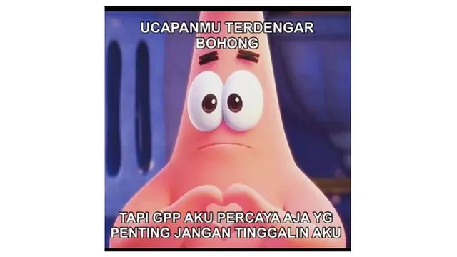 6 Meme Lucu Pakai Gambar Patrick Ini Bikin Overthinking, Galau Banget ...