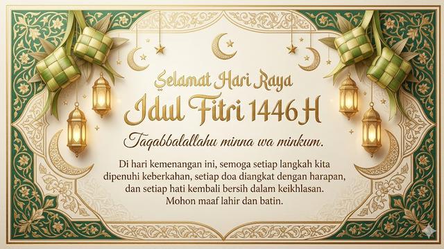 Kartu Ucapan Idul Fitri 2025 yang Bisa di Edit, Mudah Dicoba Sendiri