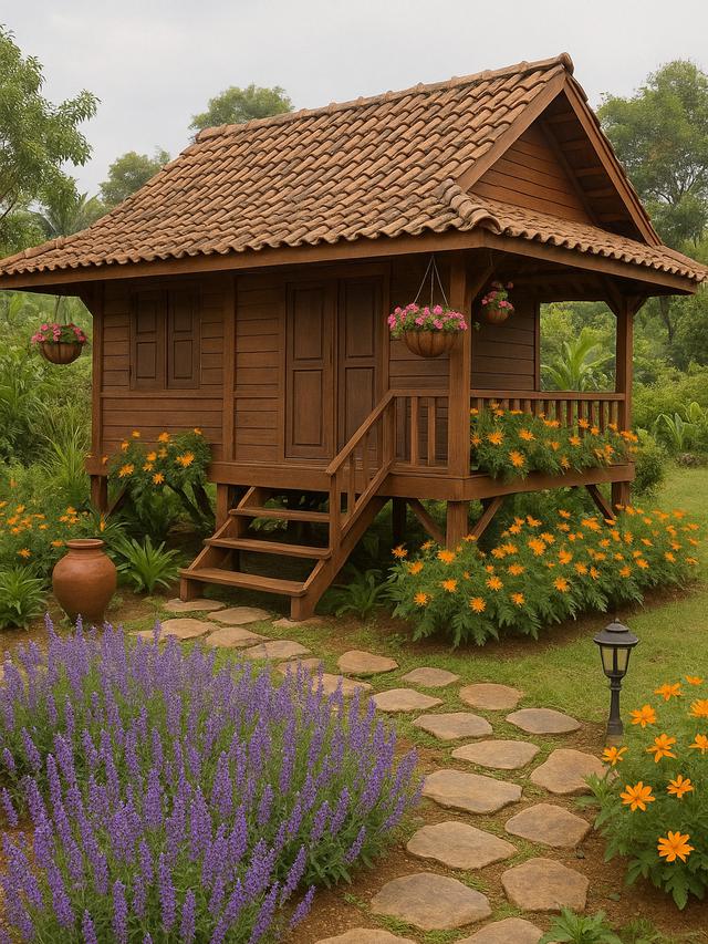 10 Inspirasi Rumah Sederhana dengan Taman Bunga di Desa, Bikin Nyaman ...