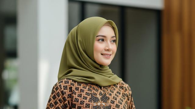 9 Tren Gamis Batik Syar'i Desain Longgar 2025 yang Modis, Nyaman dan ...