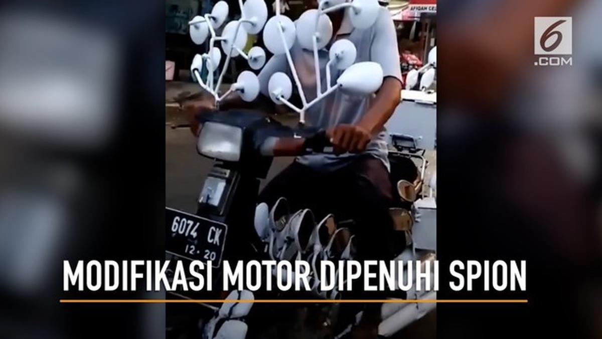 VIDEO: Modifikasi Motor Penuh Kaca Spion - Otomotif Liputan6.com