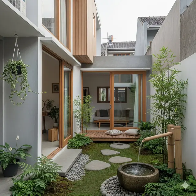 12 Inspirasi Rumah Gaya Jepang Japandi dengan Taman Belakang untuk ...