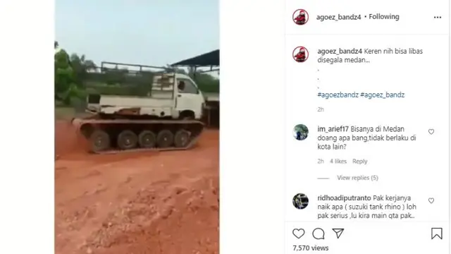 Dimodifikasi Pakai Ban Tank, Pikap Ini Siap Libas Segala Medan ...