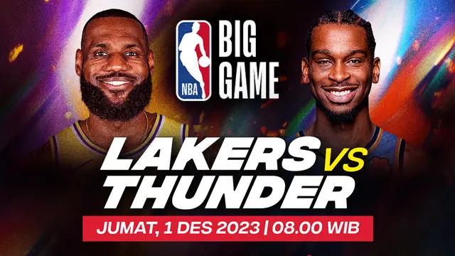 Jadwal dan Live Streaming NBA: LA Lakers vs OKC Thunder di Vidio - Bola Liputan6.com