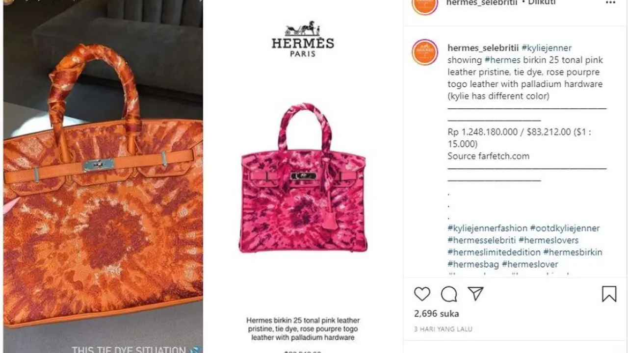 Berharga Rp1,2 Miliar, Motif Tas Hermes Terbaru Kylie Jenner Disebut ...