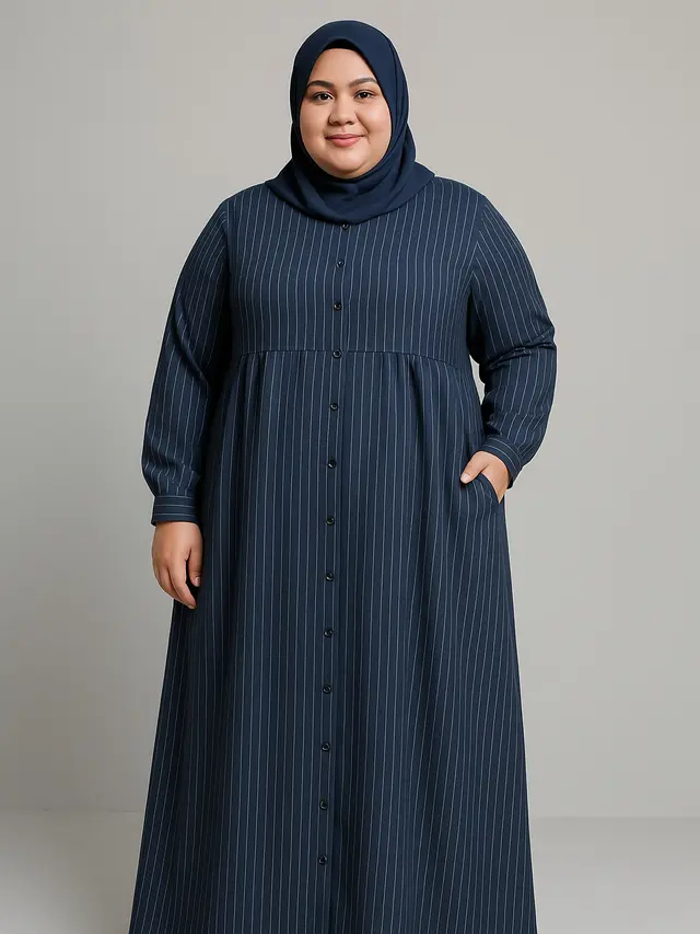7 Rekomendasi Gamis Salur untuk Orang Gemuk, Lengkap dengan Tips ...