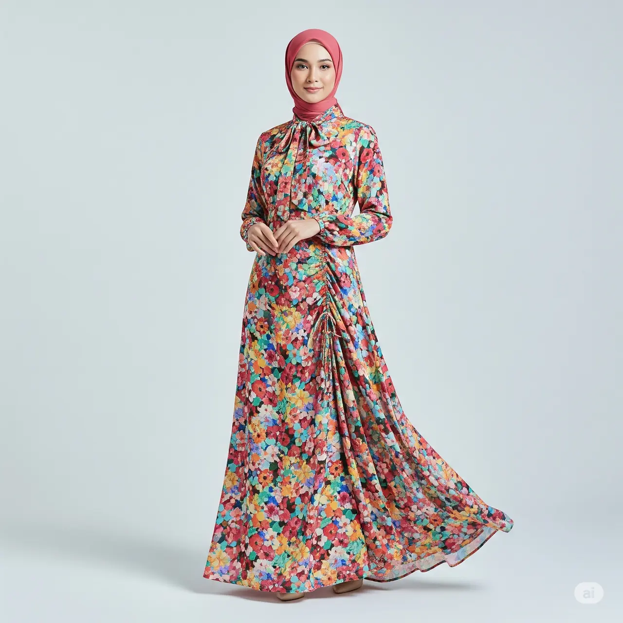 9 Model Baju Gamis Motif Bunga Terbaru yang Wajib Kamu Coba di Tahun ...