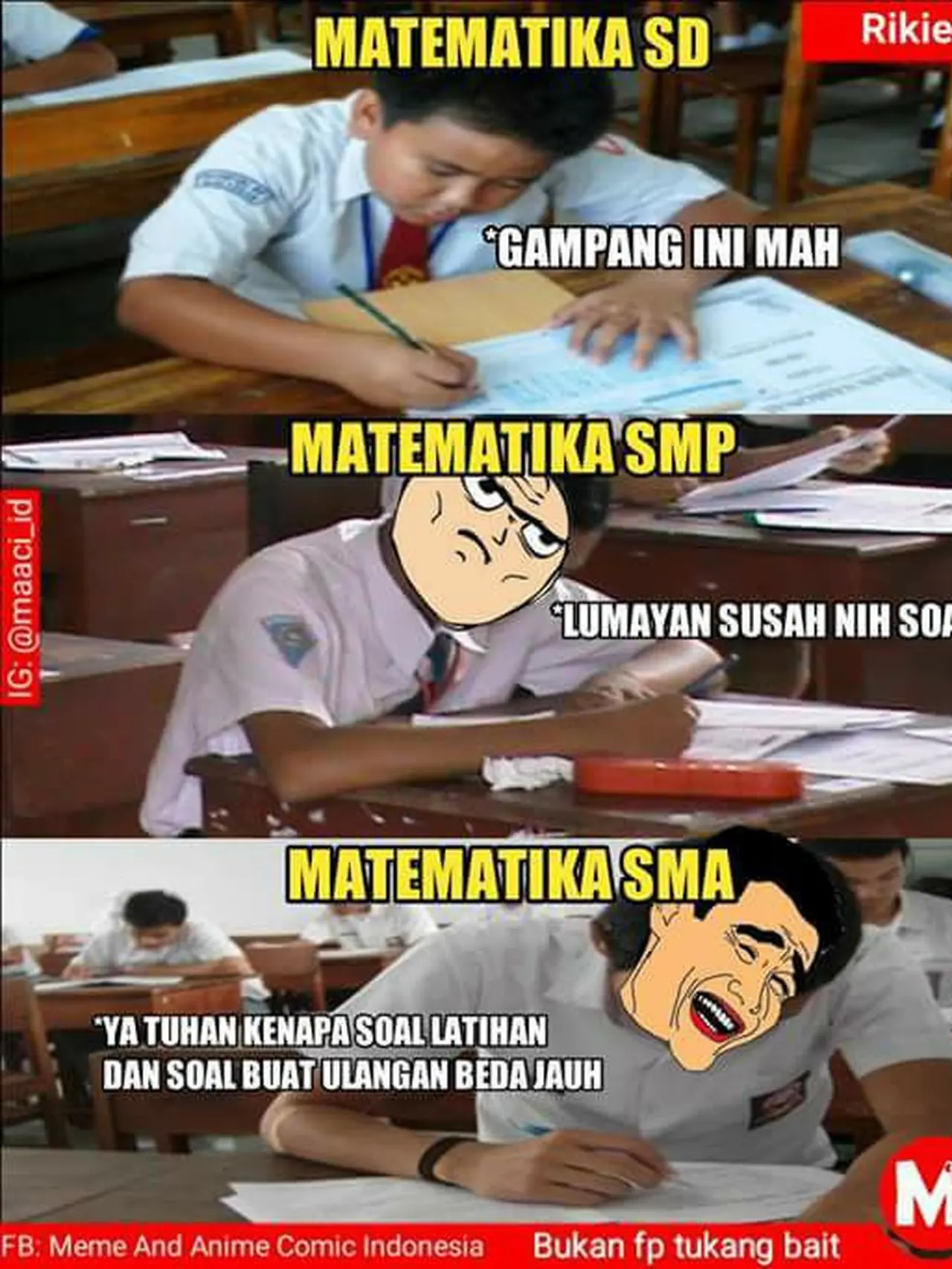 6 Meme Soal Ujian Lebih Sulit dari Tugas Harian Ini Kocak, Relate ...
