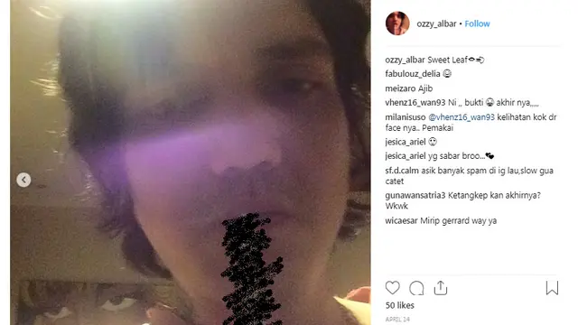Ozzy Albar Sempat Pamer Foto dengan Selinting Daun Manis di Instagram ...