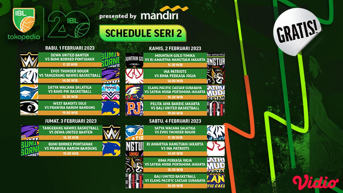 Dapatkan Live Streaming IBL Tokopedia 2023 Seri Kedua 1-4 Februari di ...