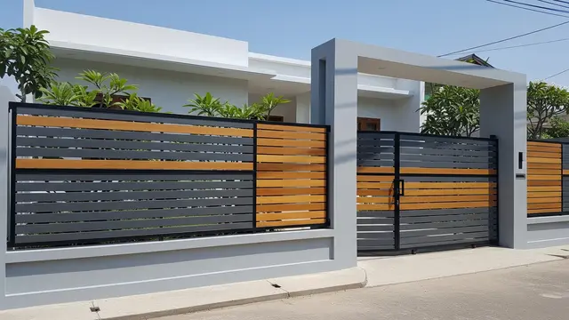 8 Ide Pagar Rumah Clean Look untuk Fasad Modern, Rapi, dan Elegan