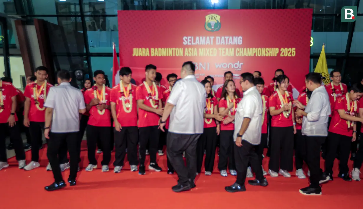 Foto: Torehkan Sejarah Baru, Tim Bulu Tangkis Indonesia Dapat Sambutan ...